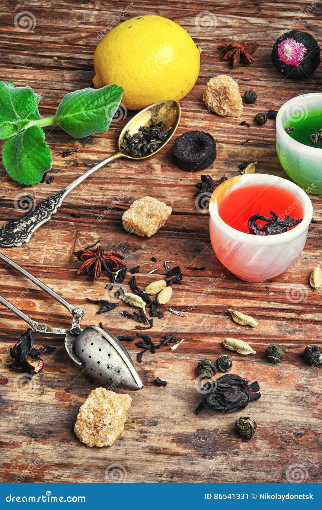 Aromatic herbal tea stock image. Image of leaf, healthy - 86541331
