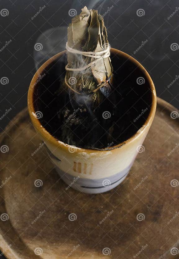 Aromatic Incense Smoke Lit in a Box for Cleansing Stock Photo - Image ...