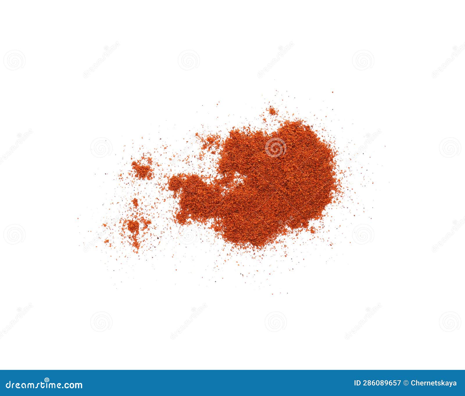 Aromatic Paprika Powder Isolated on White, Top View Stock Image - Image ...