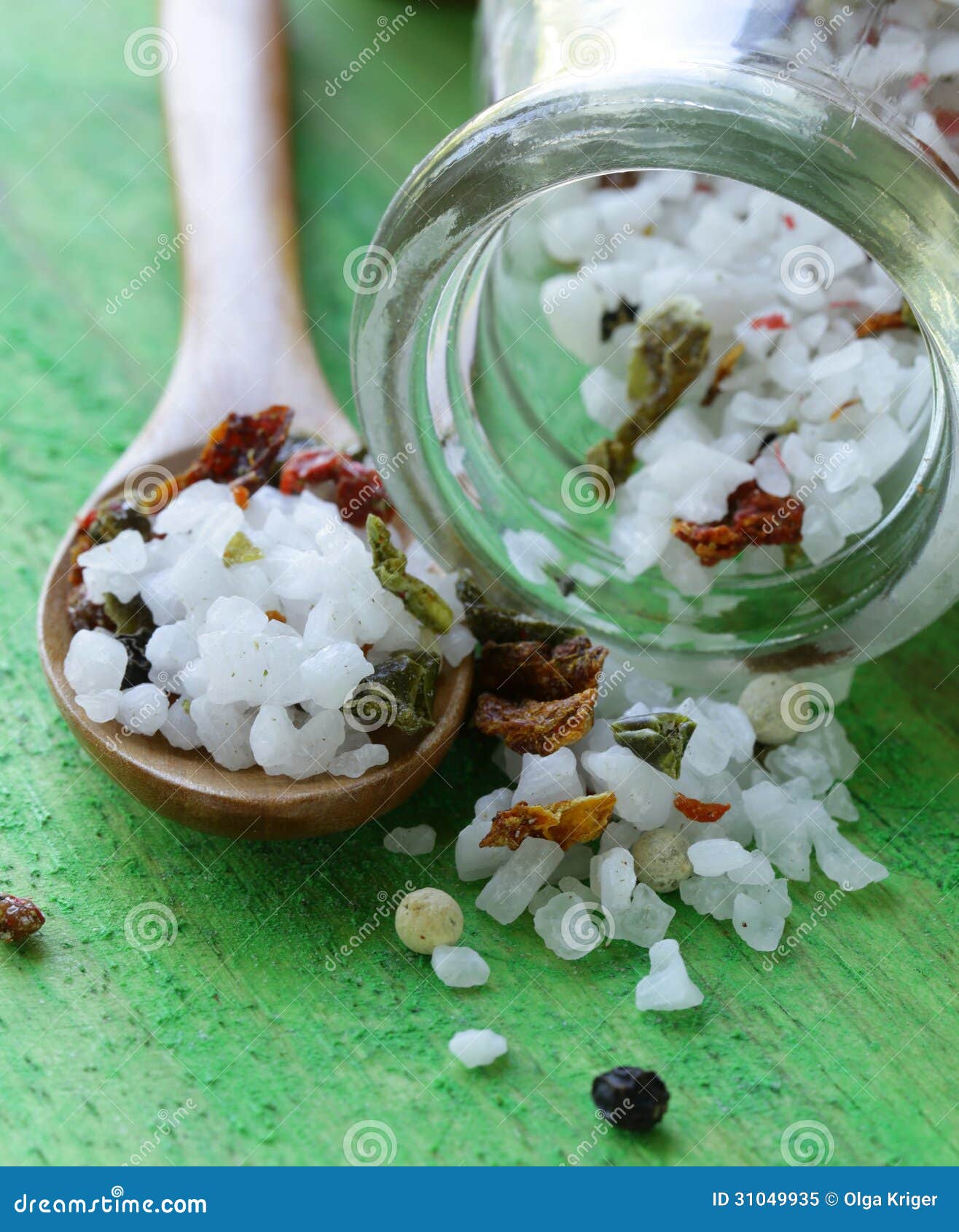 Aromatic salt with spices stock image. Image of spices - 31049935