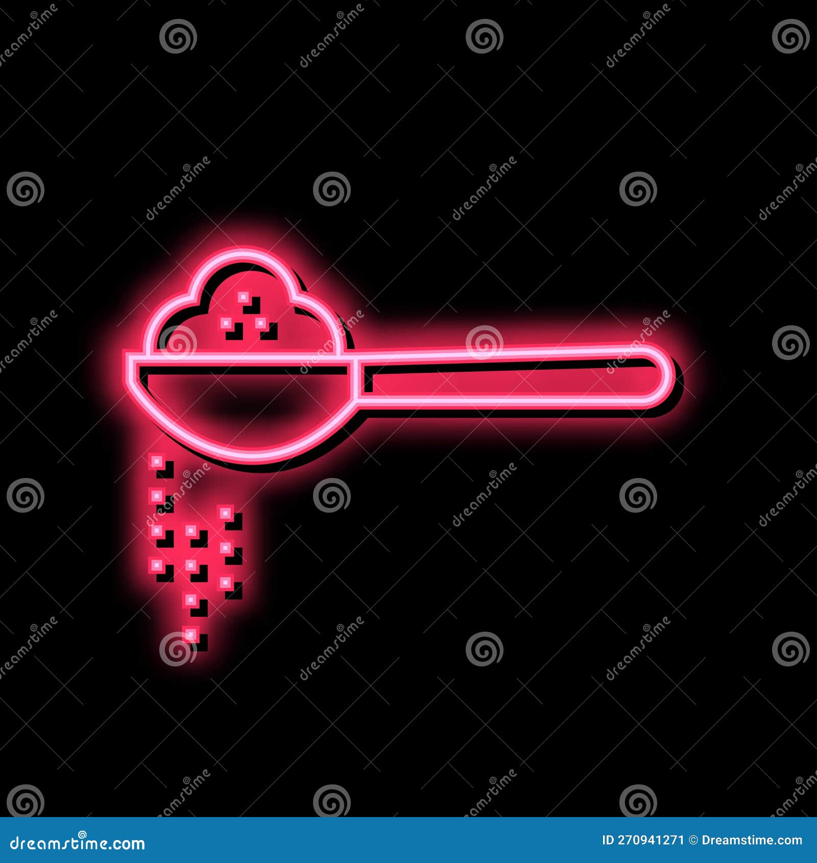 Aromatic Spice on Spoon Neon Glow Icon Illustration Stock Vector ...