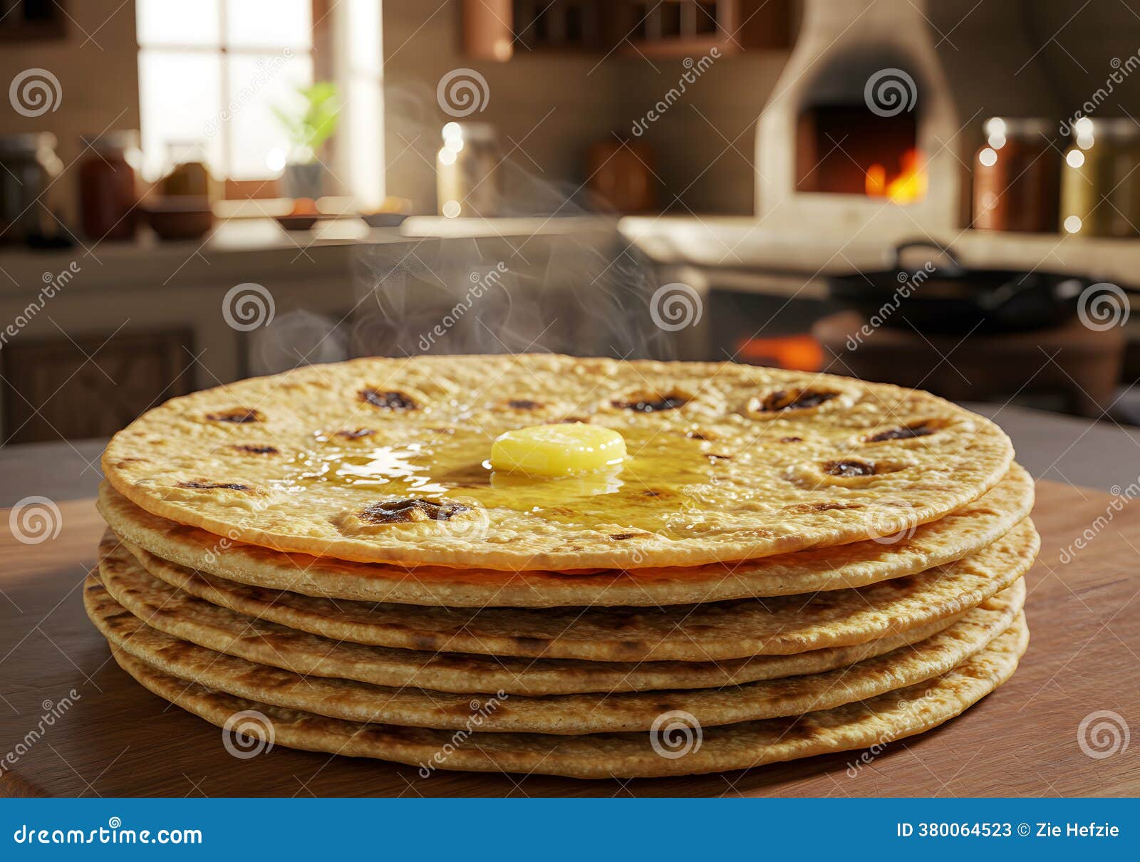Homemade Indian Roti Chapati Bread. Generative AI Stock Photo ...