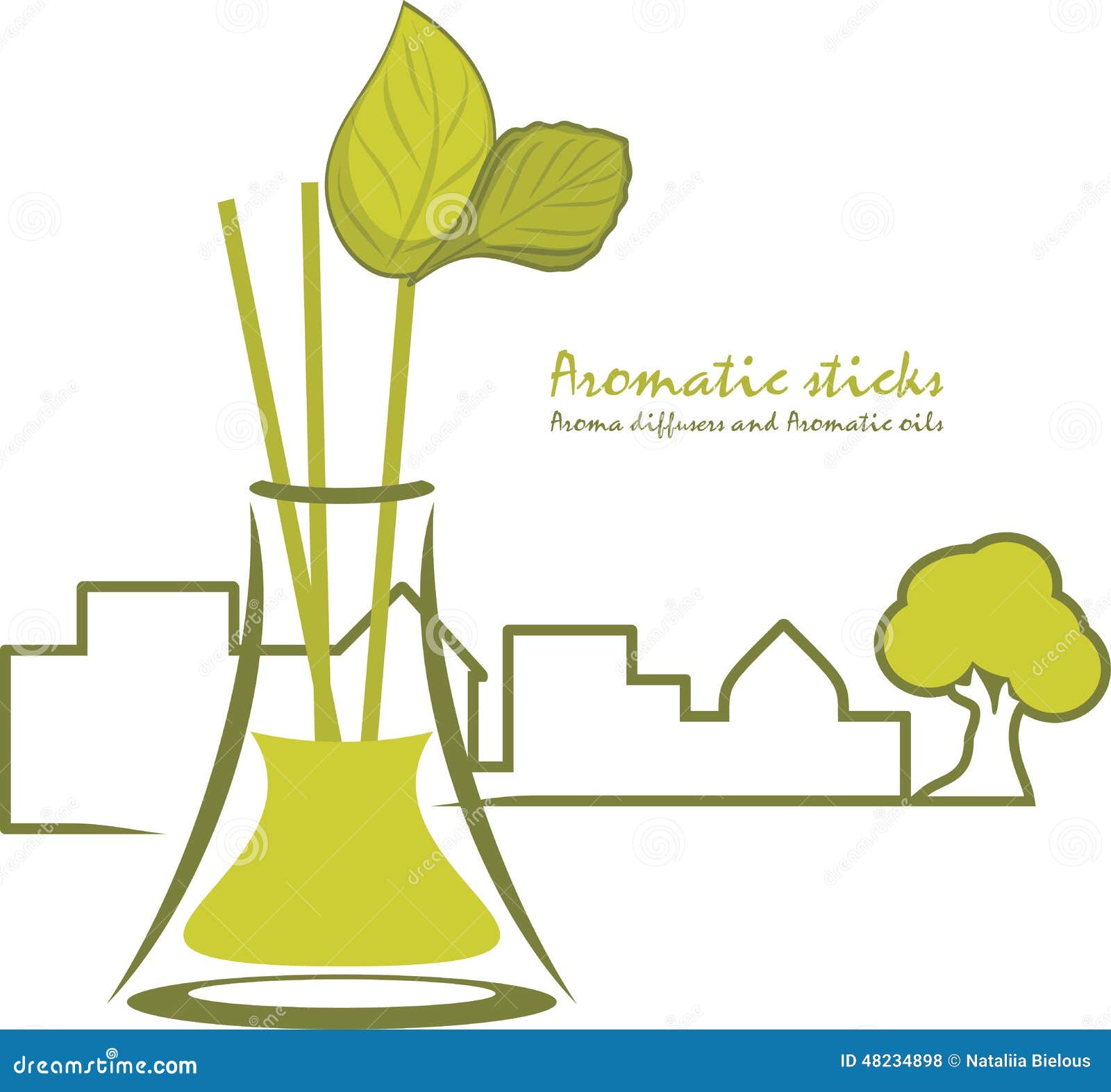 Aromatic Sticks. Aroma Diffusers and Aromatic Oils Stock Vector ...