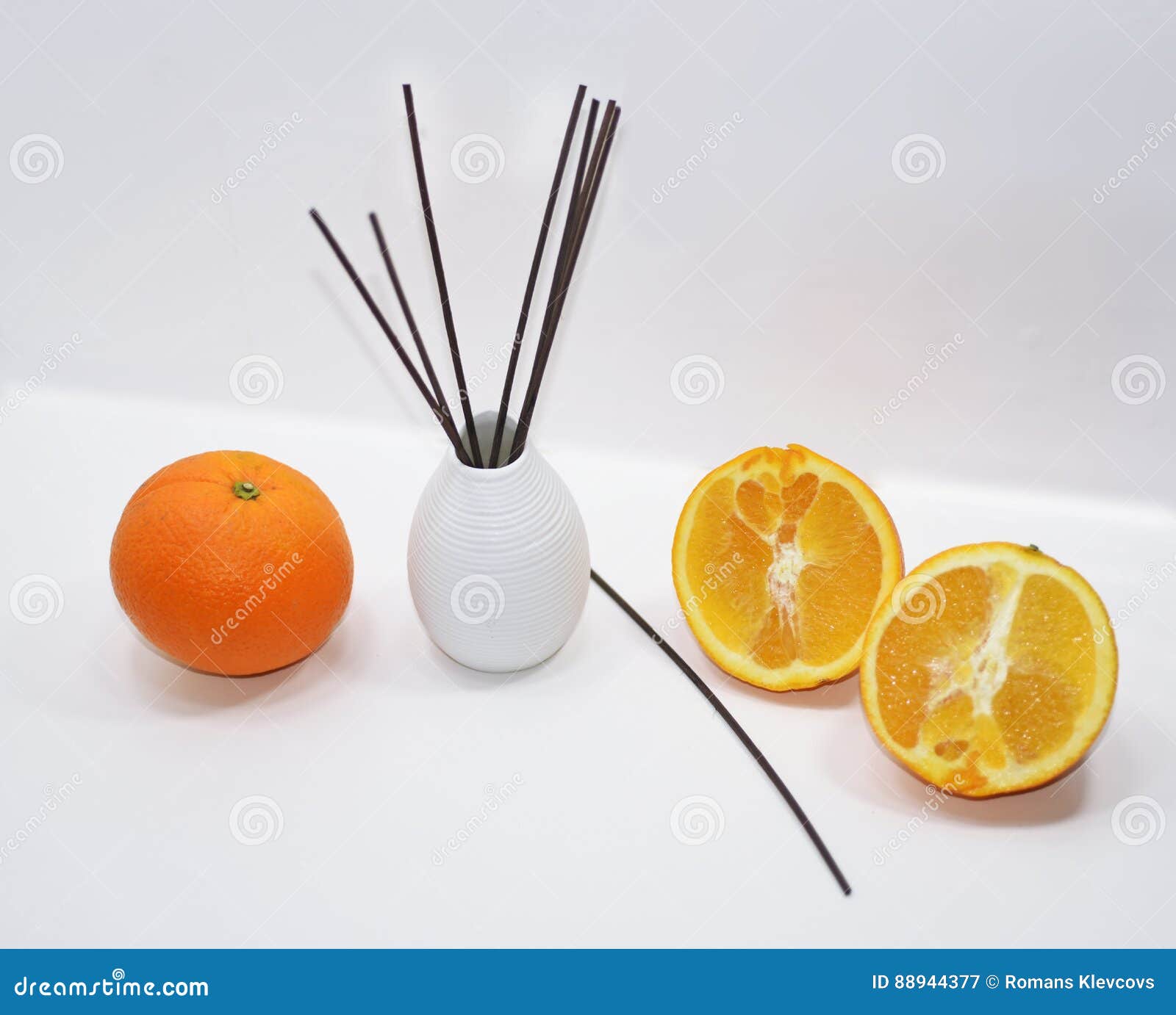 Aromatic Sticks for Home in White Ceramic Vase. Stock Image - Image of ...