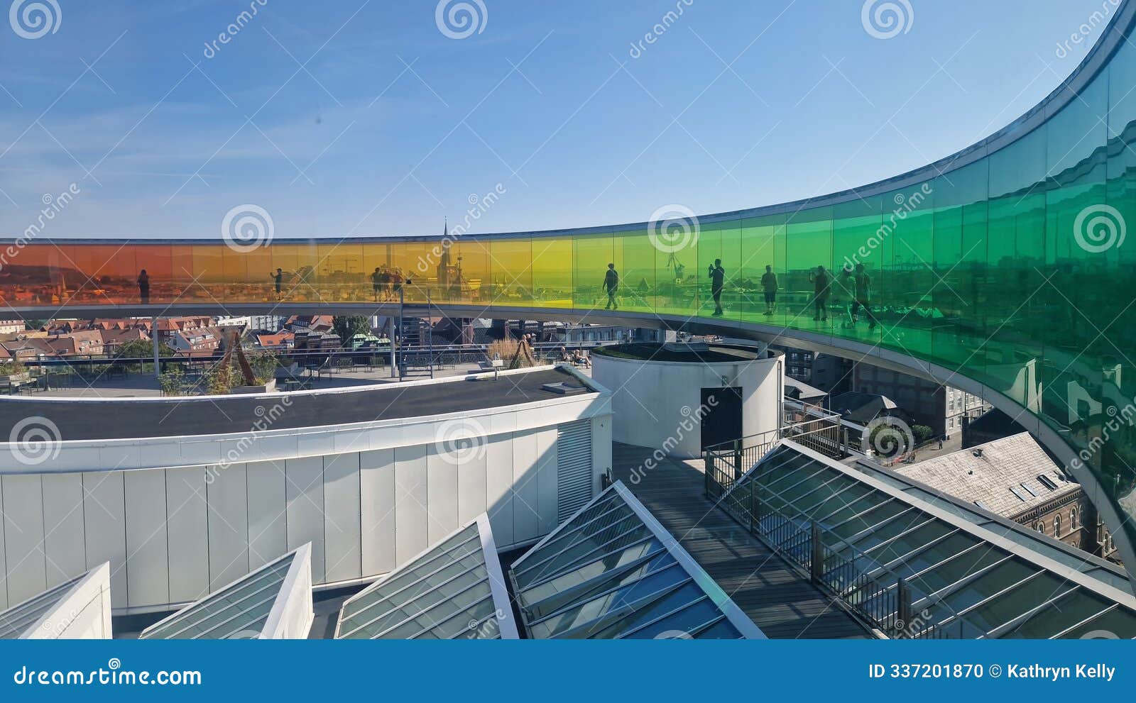 Rainbow Panorama Of Aarhus, Denmark Editorial Photo | CartoonDealer.com ...