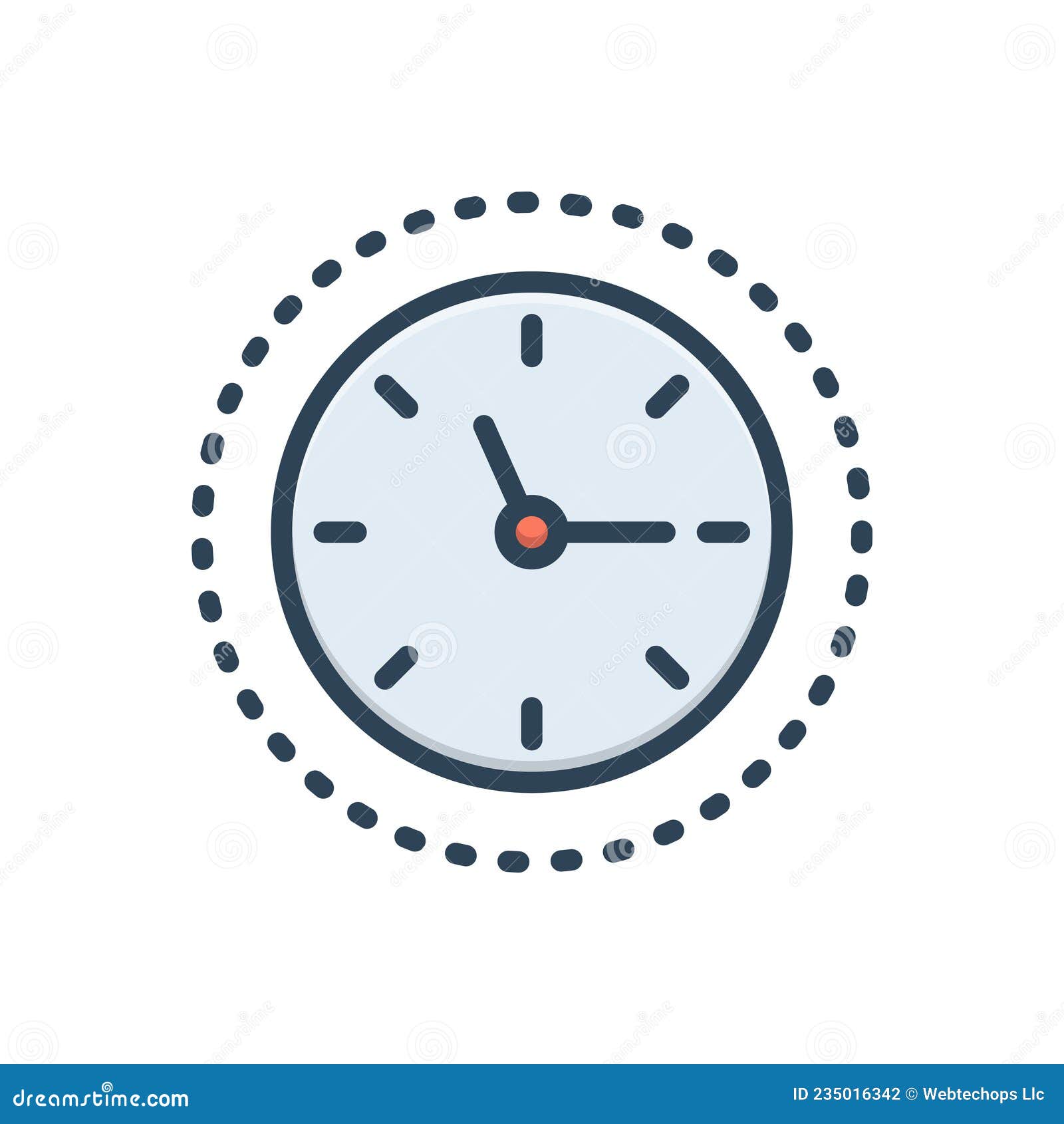 Color Illustration Icon for Around the Clock, Time is Running and Hour ...