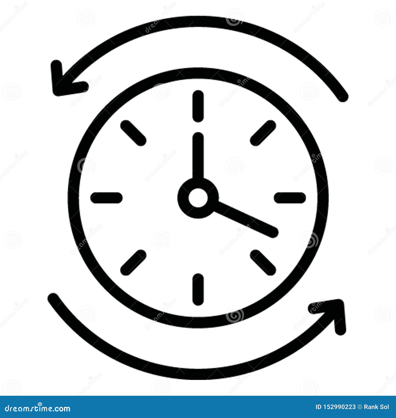 Around the Clock Isolated Vector Icon Which Can Easily Modify Editorial ...