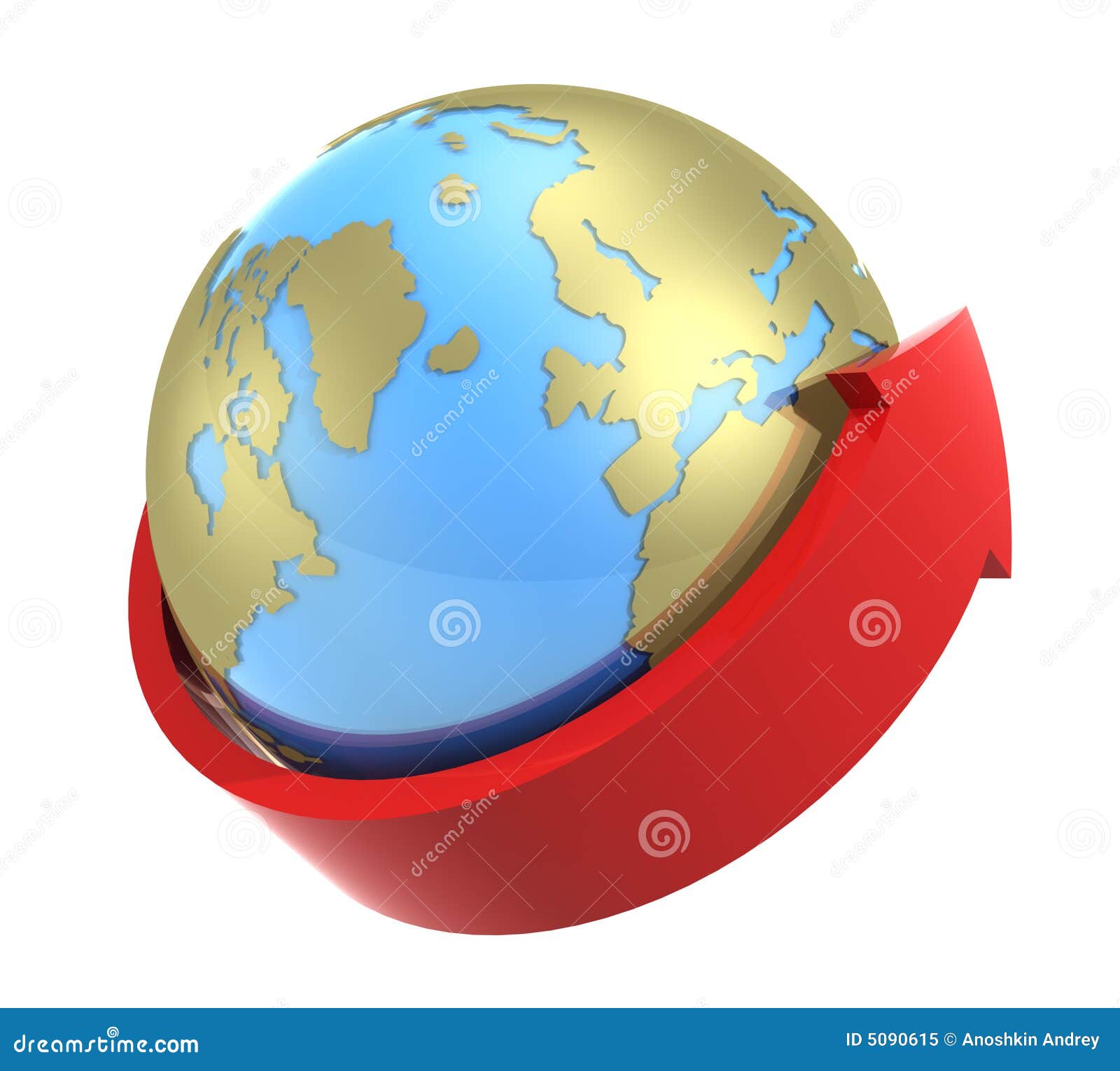 Around of the Earth #2 stock illustration. Illustration of arrow - 5090615