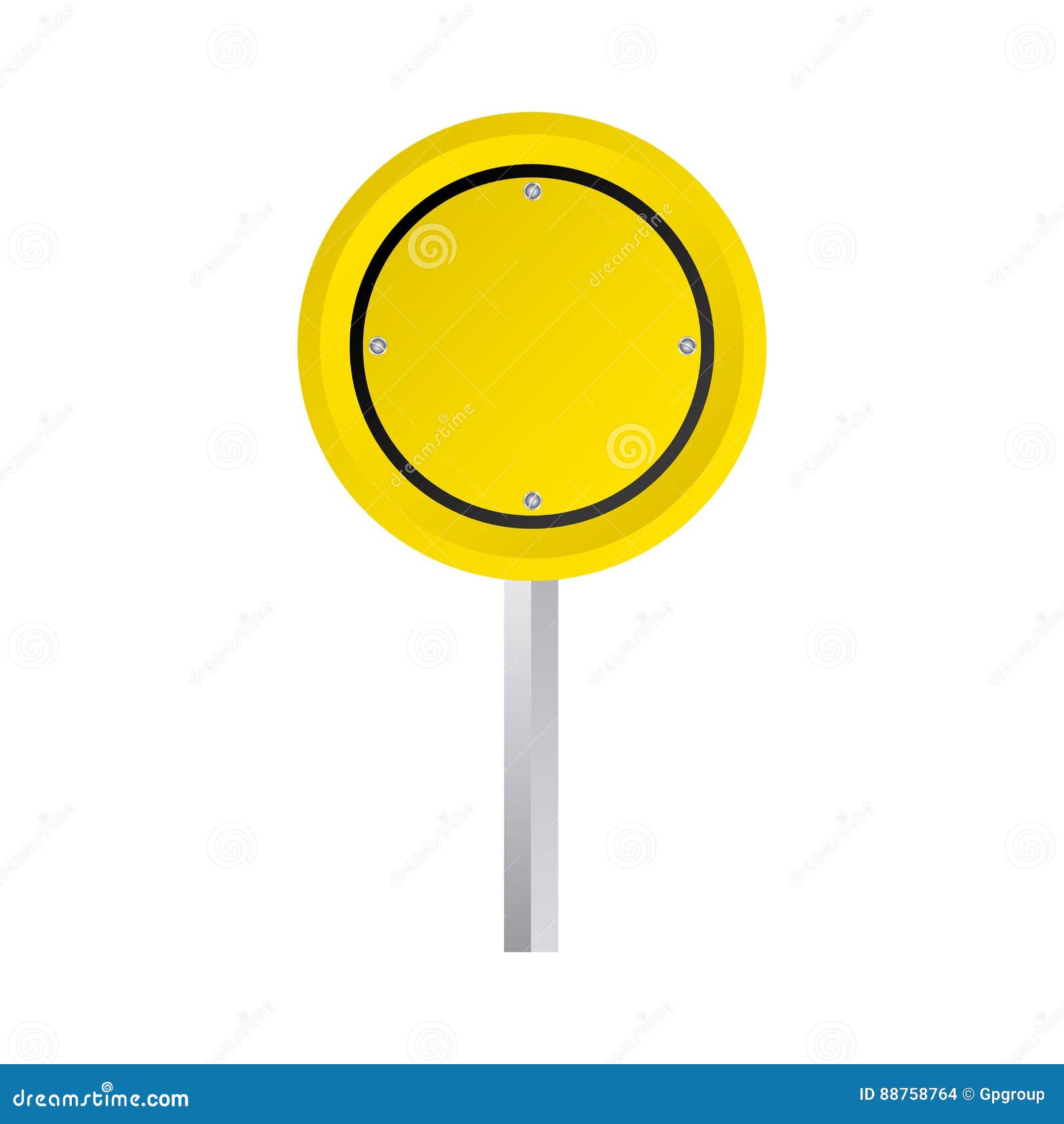 Around Emblem Notice in Blank Stock Illustration - Illustration of sign ...