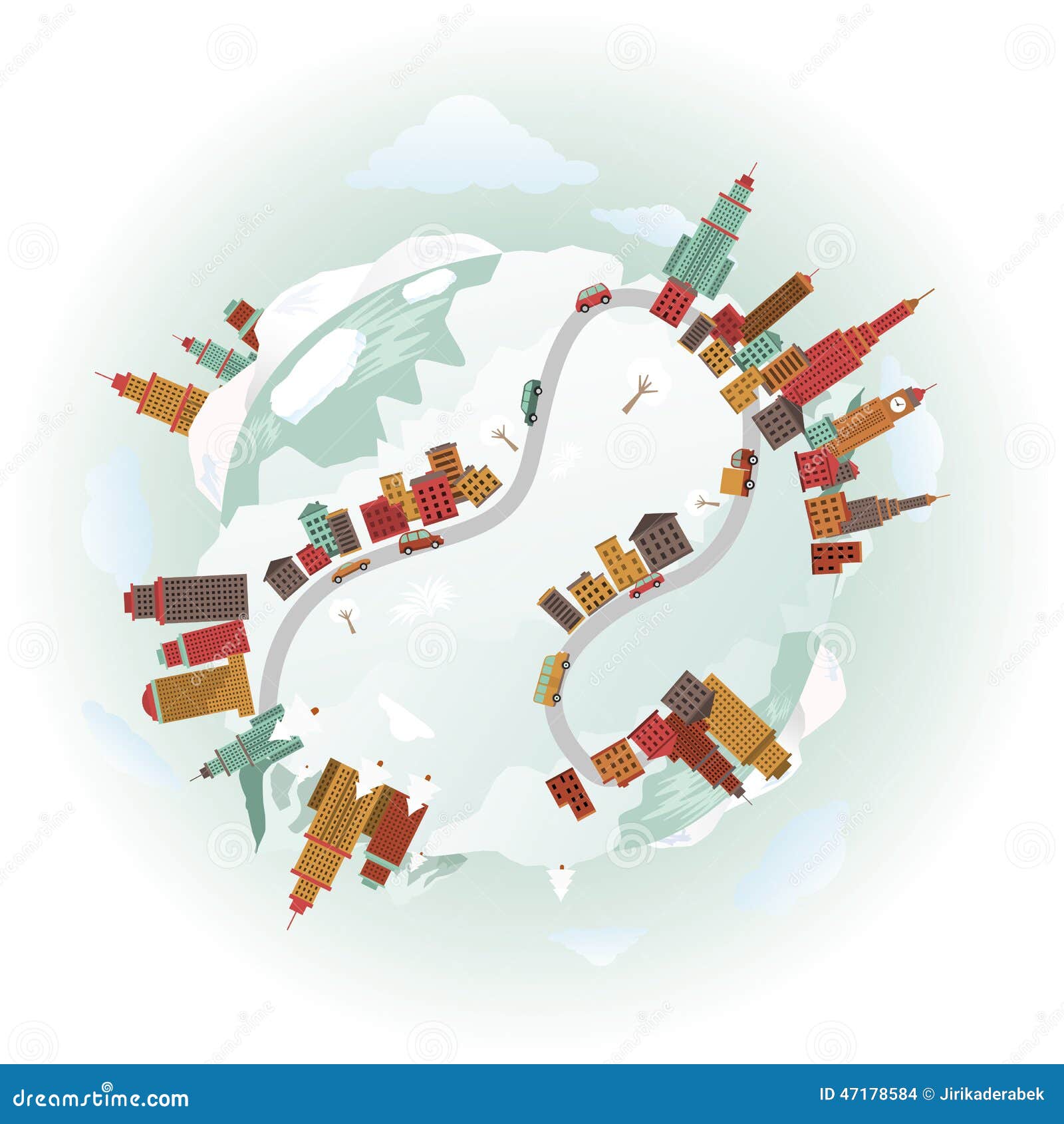 Around the Frozen Planet Earth Stock Vector - Illustration of exterior ...