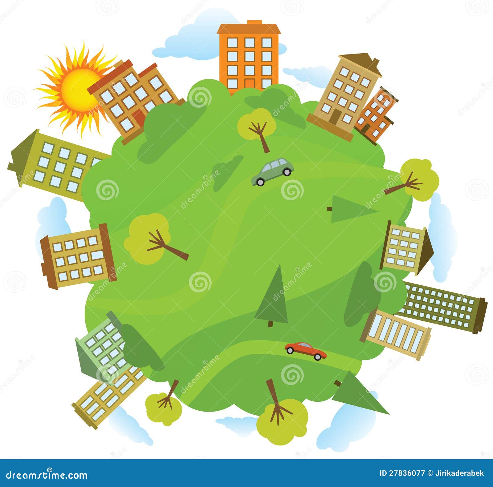 Around the the green World stock vector. Illustration of green - 27836077