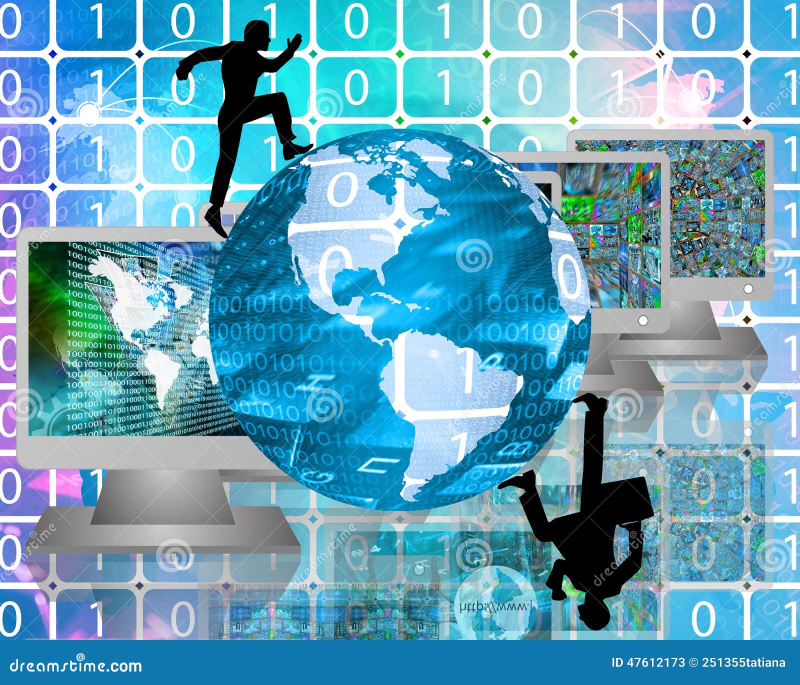 Around the world stock illustration. Illustration of network - 47612173