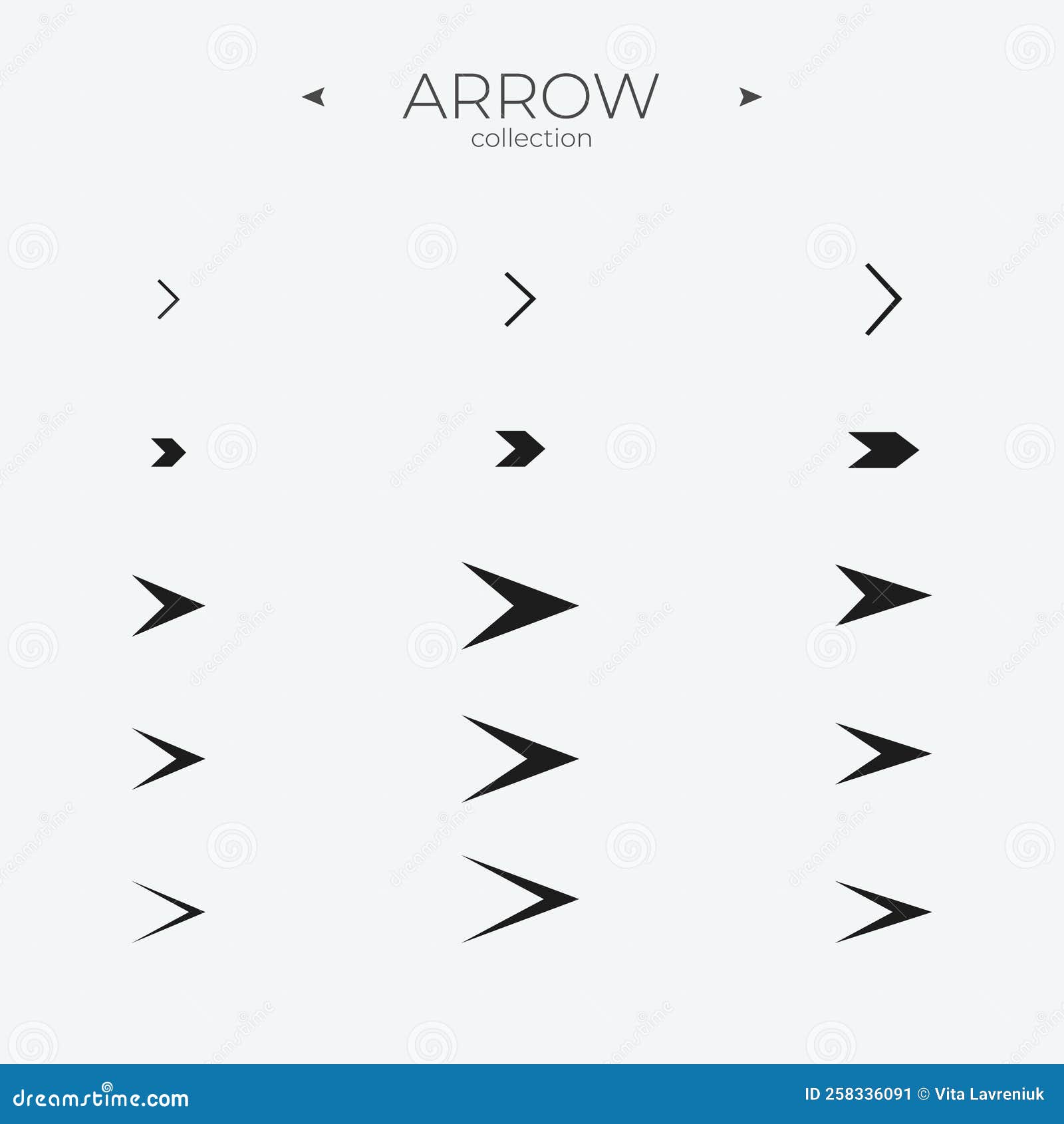 Line Arrow Icon Set. Line Icons Collection. Modern Vector Symbols. Stock Vector - Illustration ...