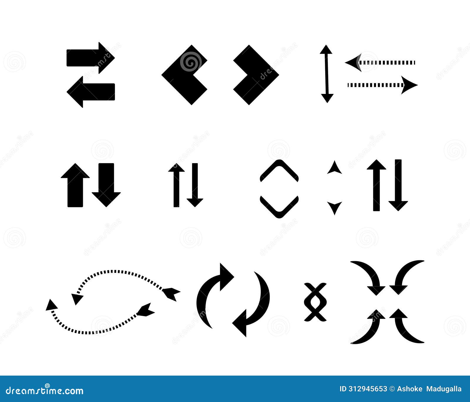 Arow Set Symbol Icon Vector. Stock Vector - Illustration of design ...