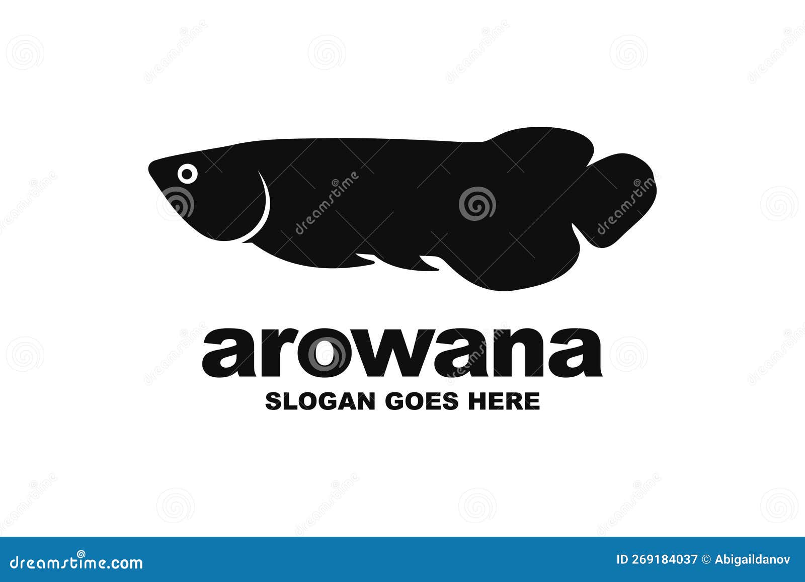 Arowana Logo. Isolated Arowana On White Background. Dragon Fish Royalty ...