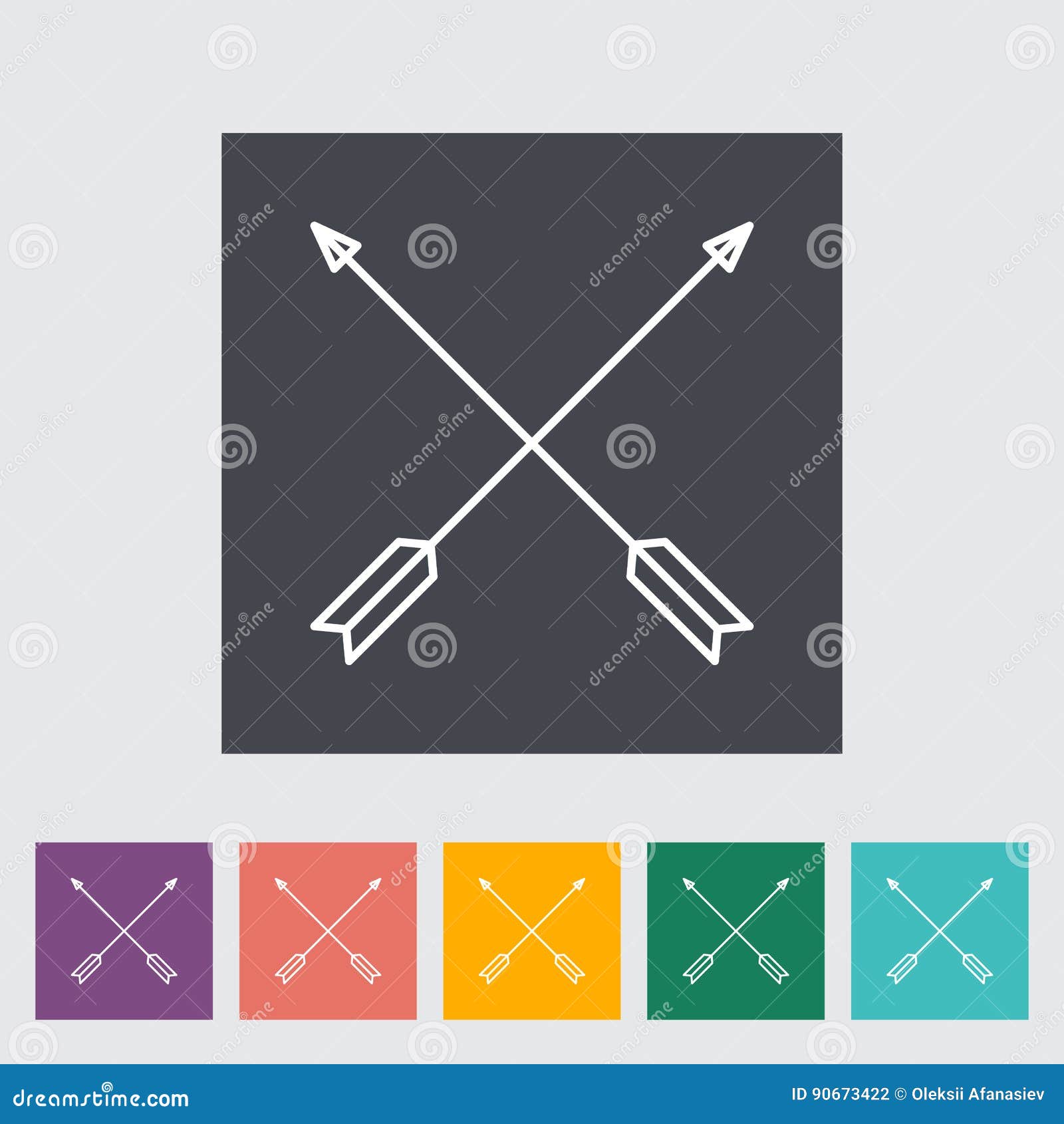 Arows icon. stock vector. Illustration of doodle, obsolete - 90673422