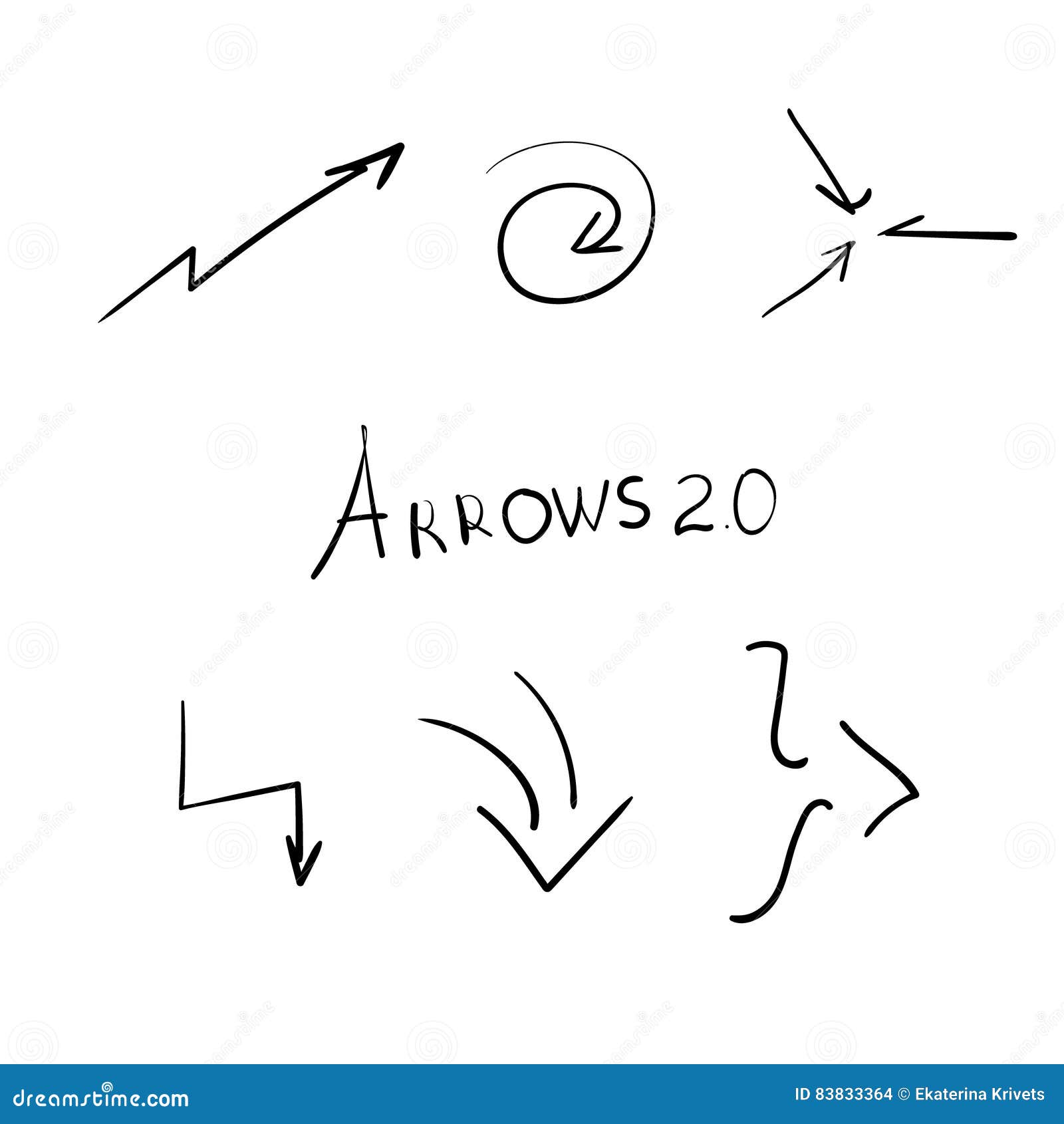 Arows sketch stock illustration. Illustration of abstract - 83833364