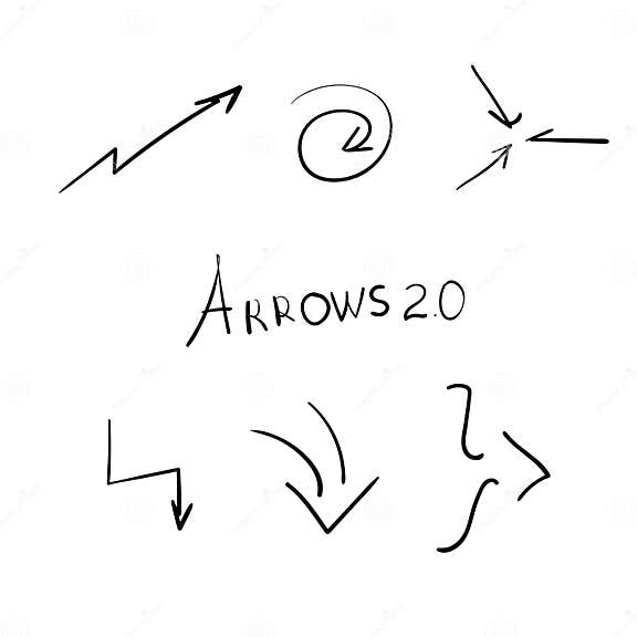 Arows-Skizze stock abbildung. Illustration von hand, feder - 83833364