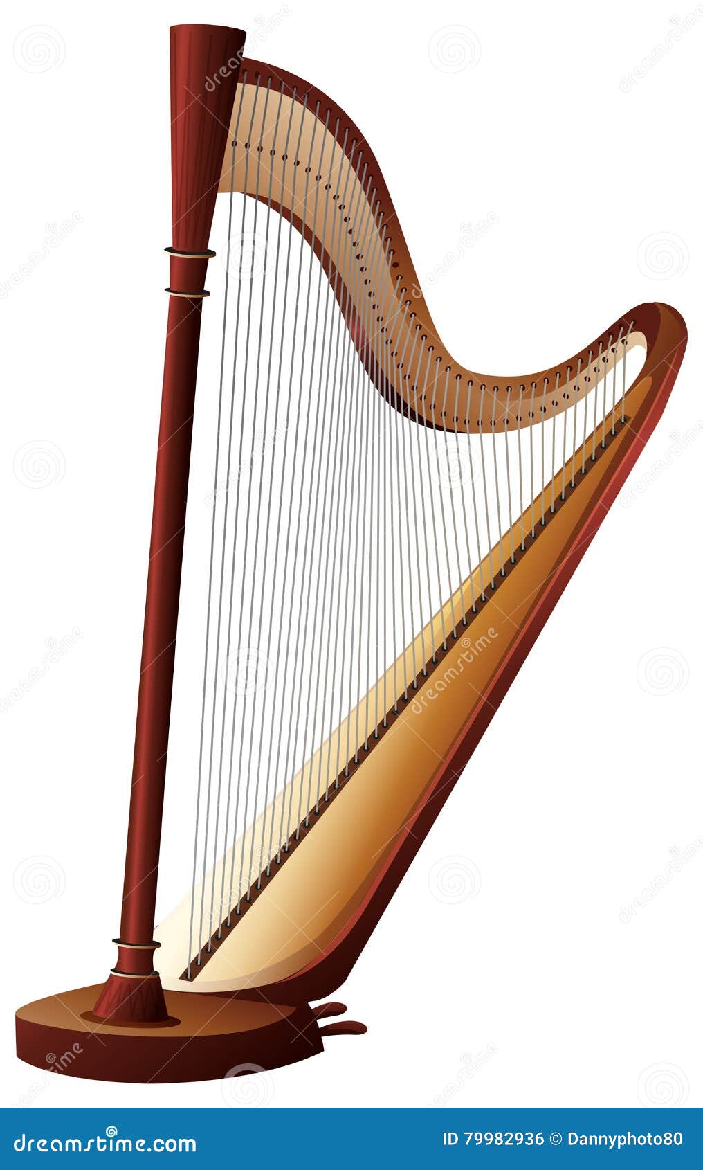 Arpa Clásica Con Las Secuencias Ilustración del Vector - Ilustración de ...