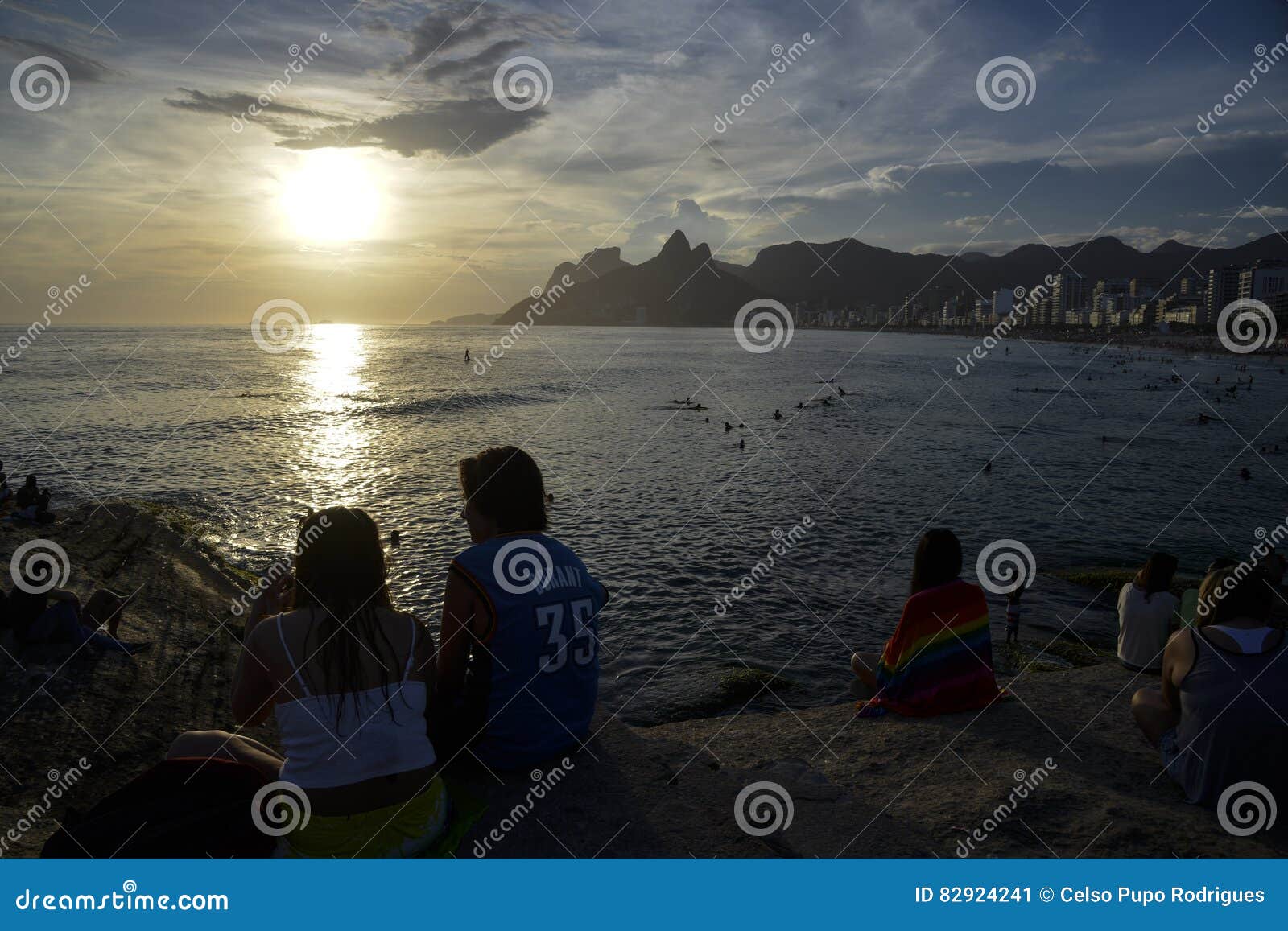 Arpoador Sunset editorial photo. Image of janeiro, idyllic - 82924241