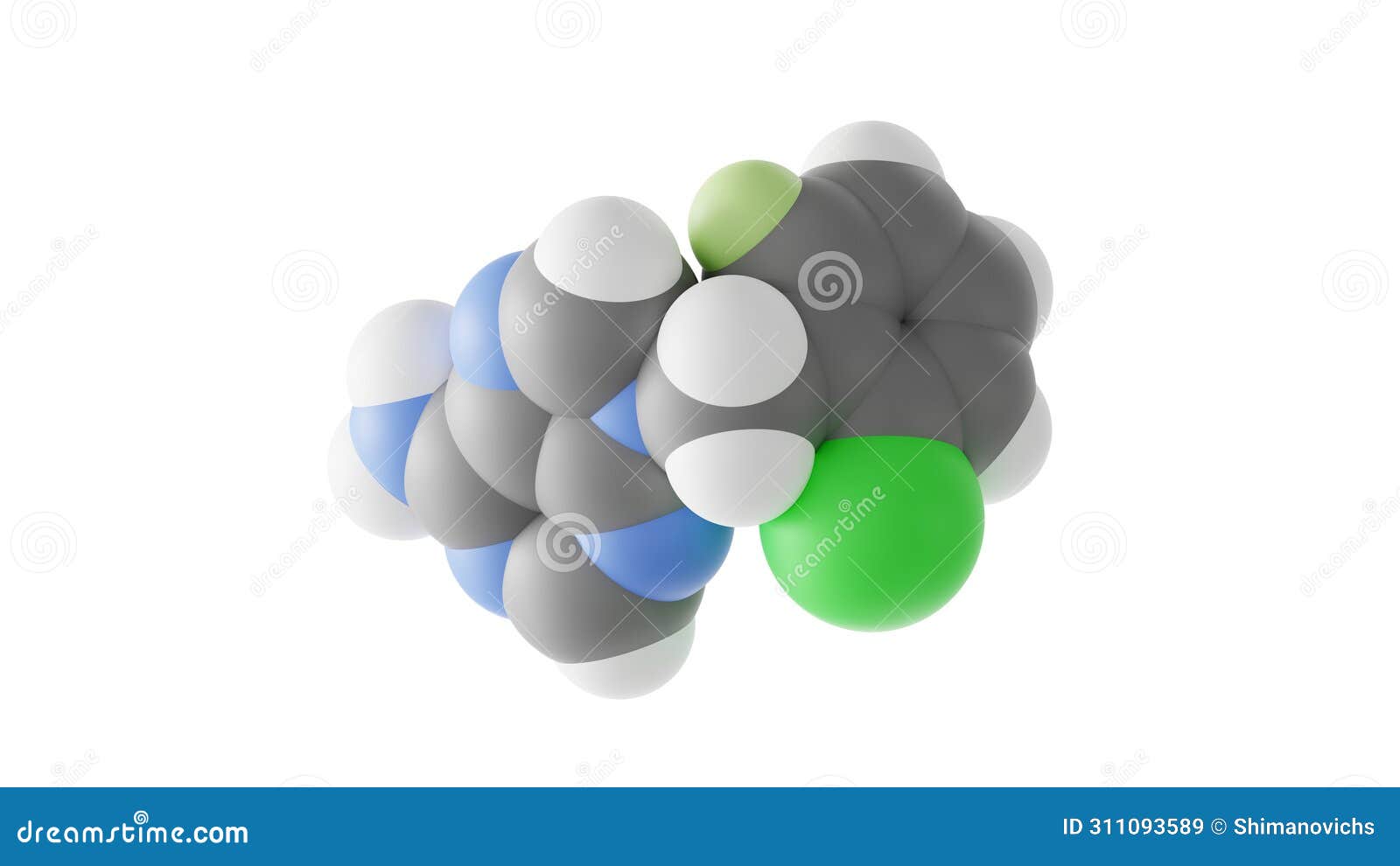 Arprinocid Molecule, Coccidiostat, Molecular Structure, Isolated 3d ...
