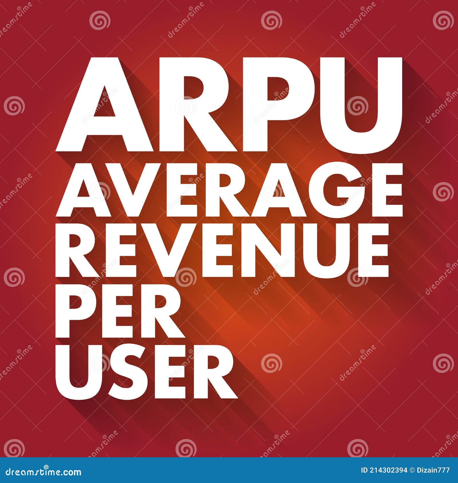 ARPU, Average Revenue Per User. Concept With Keywords, Letters And ...