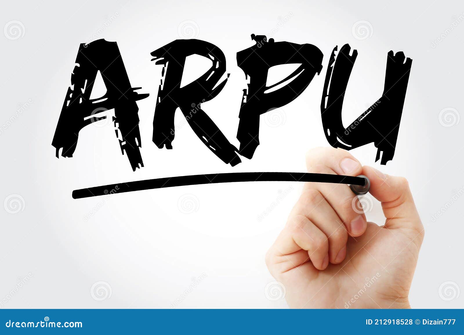 ARPU Average Revenue Per User Symbol. Concept Words ARPU Average ...