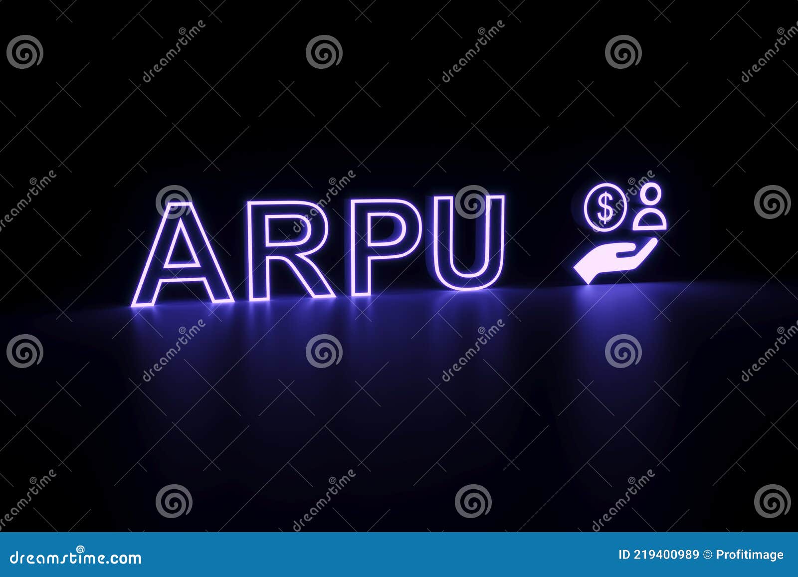 ARPU Neon Concept Self Illumination Background 3D Royalty-Free ...