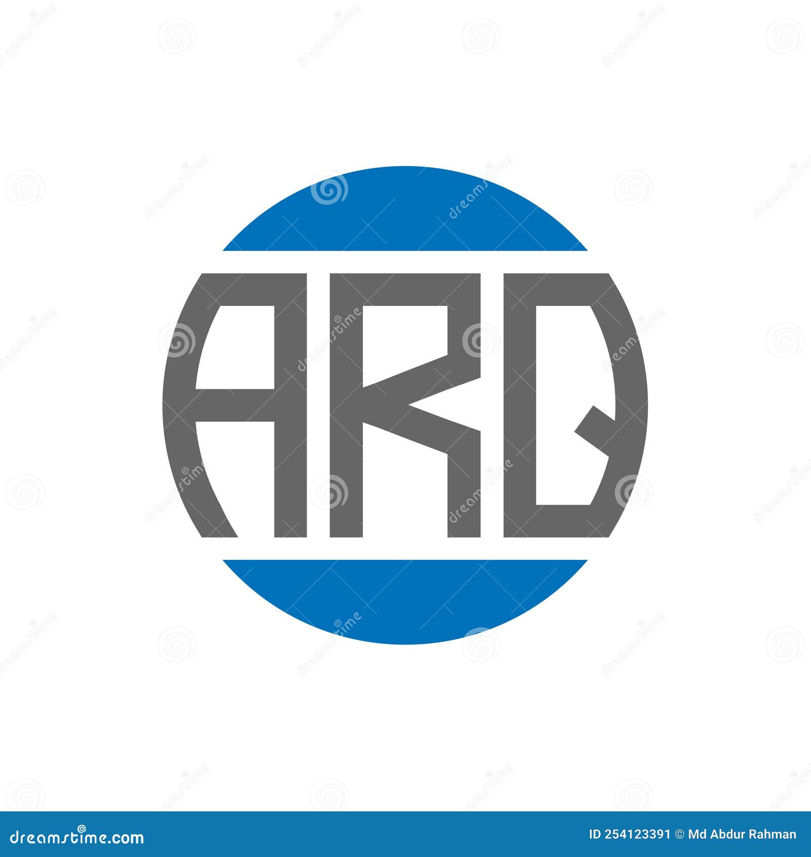 ARQ Letter Logo Design on White Background. ARQ Creative Initials ...