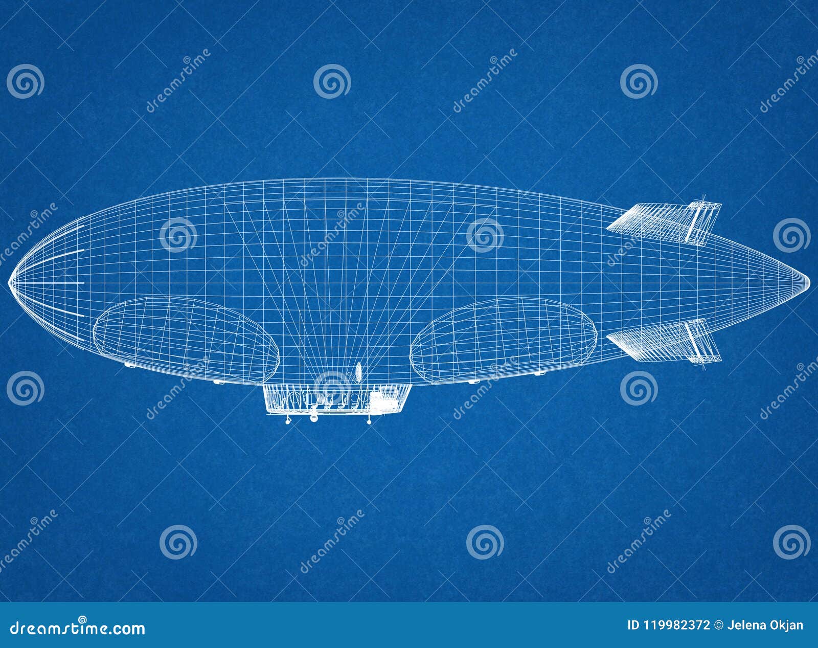 Arquitecto Blueprint Del Diseño Del Dirigible Foto de archivo - Imagen ...