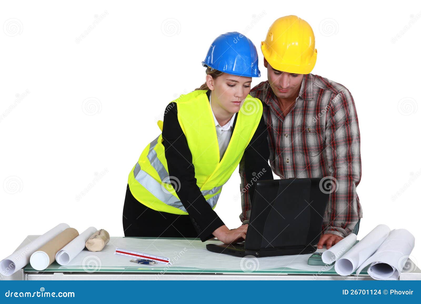 Arquitecto y constructor foto de archivo. Imagen de escuche - 26701124