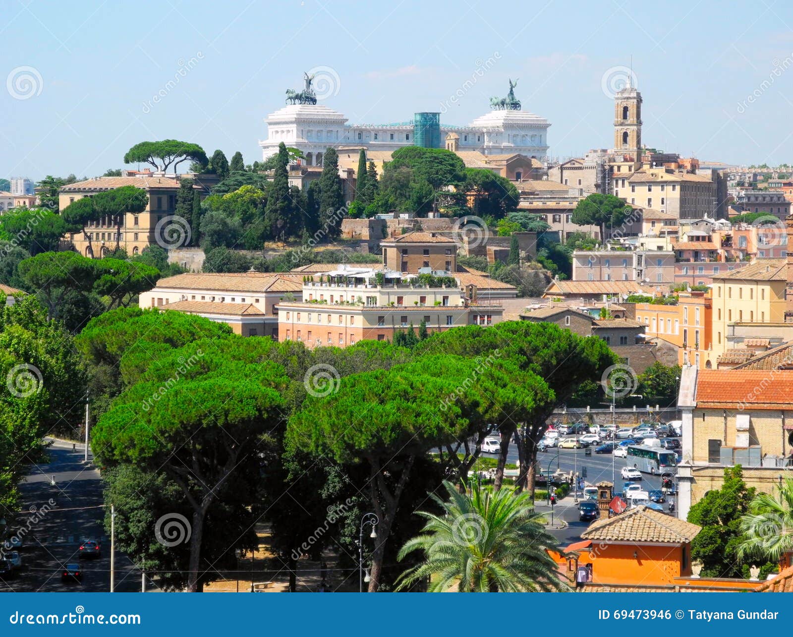 Arquitectura Da Cidade De Roma Foto de Stock - Imagem de horizonte ...