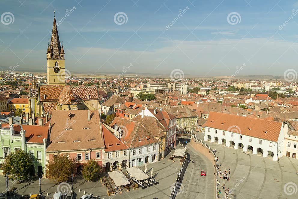 Arquitectura Da Cidade De Sibiu Imagem de Stock - Imagem de ponte ...