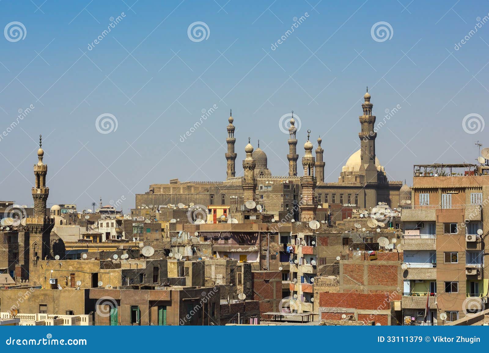 Arquitectura Da Cidade Do Cairo Imagem de Stock - Imagem de minarete ...