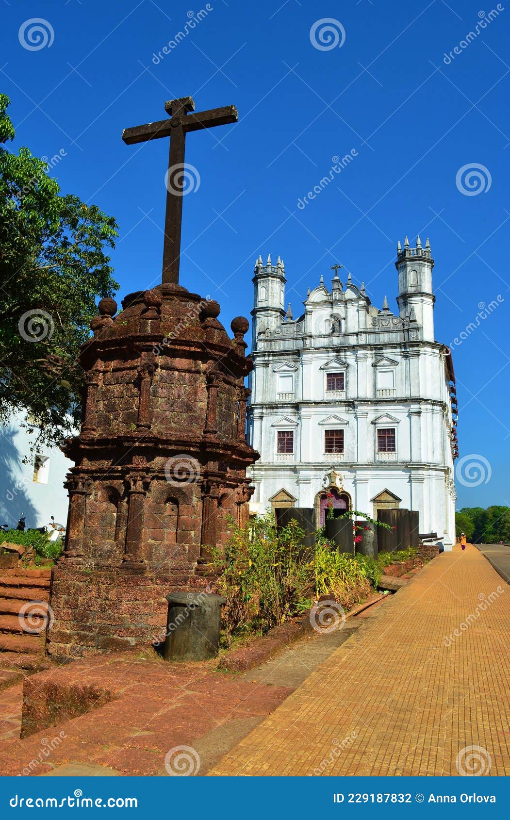 Arquitectura Panaji Goa State India Foto de archivo - Imagen de cruz ...