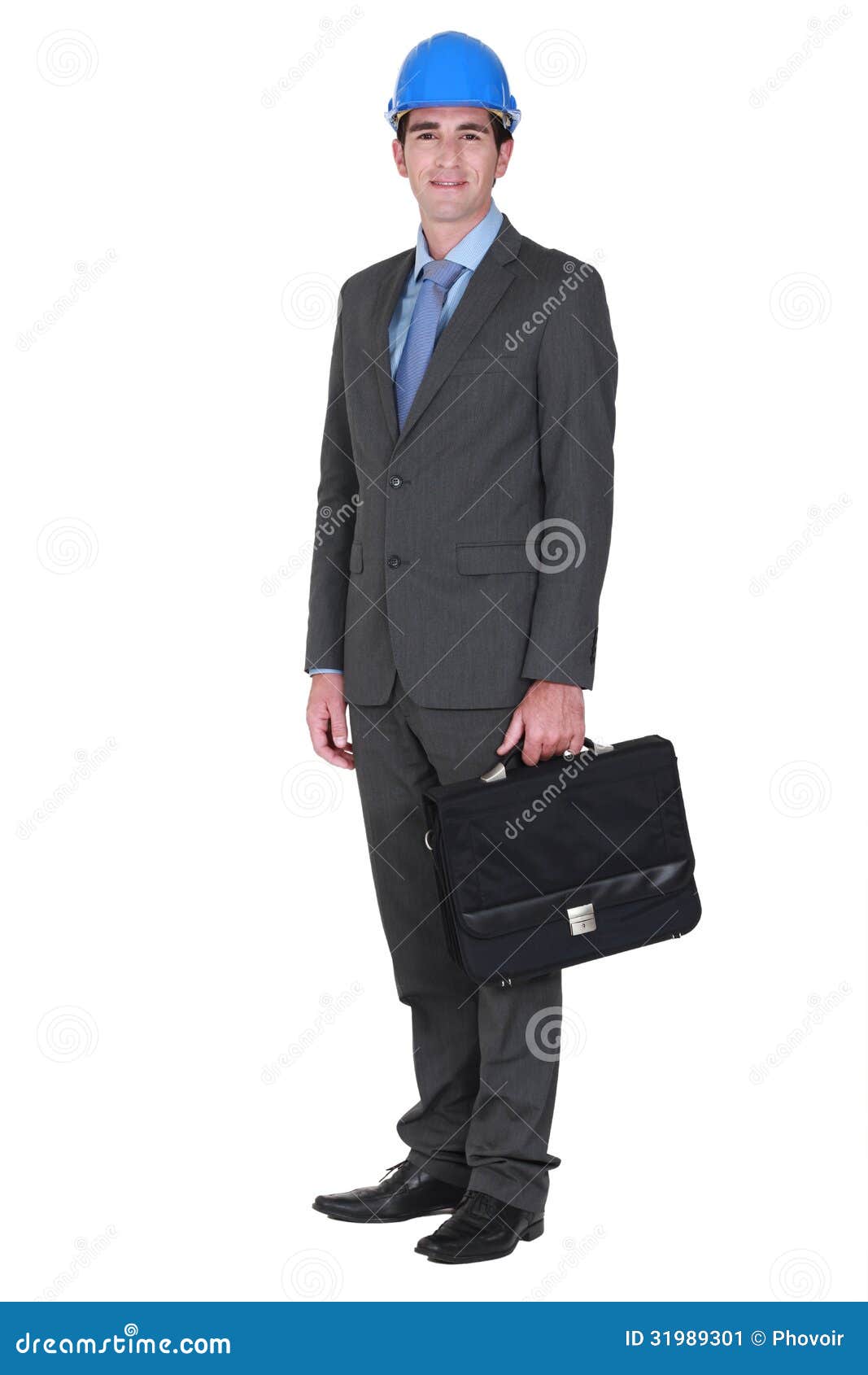 Arquiteto com pasta imagem de stock. Imagem de arquiteto - 31989301