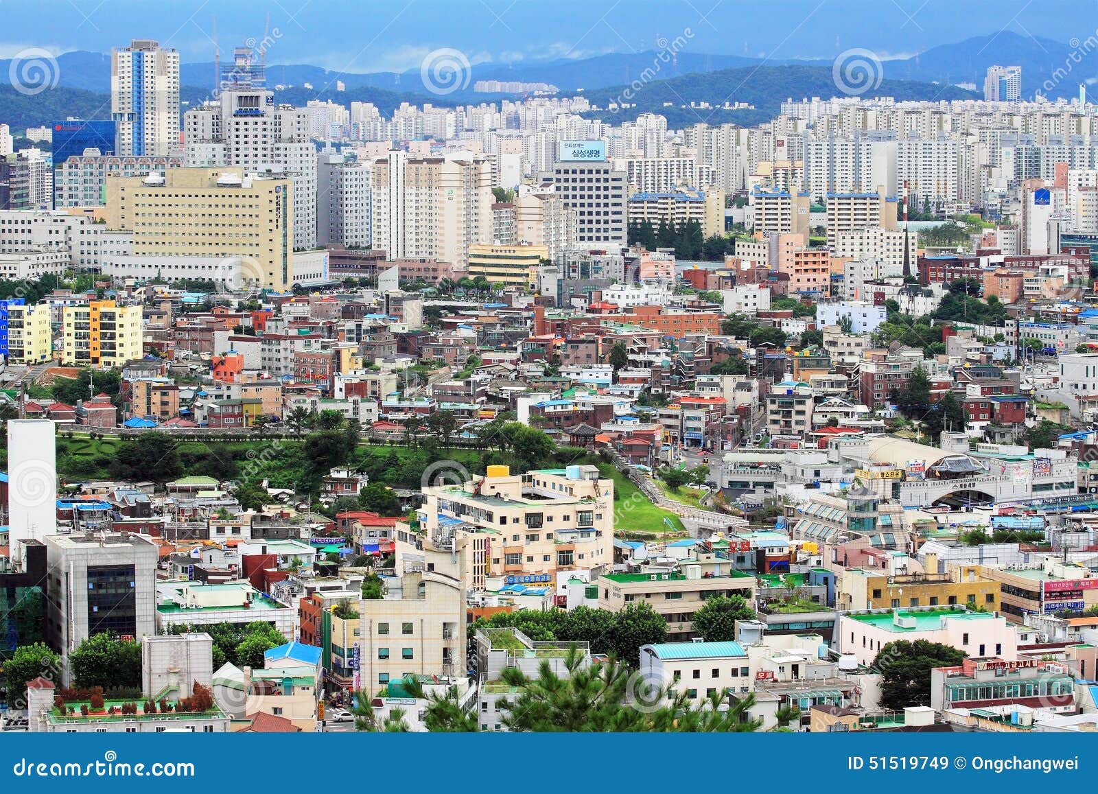 Arquitetura Da Cidade Da Cidade De Coreia Suwon Imagem de Stock ...