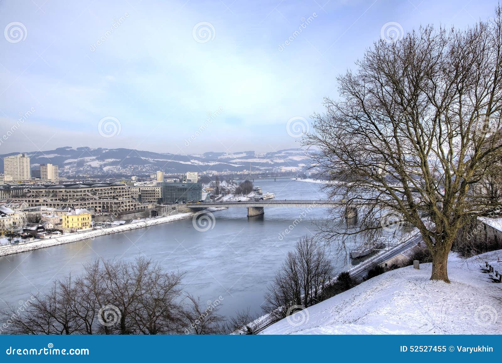 Arquitetura Da Cidade De Linz De Linzer Schloss Imagem de Stock ...
