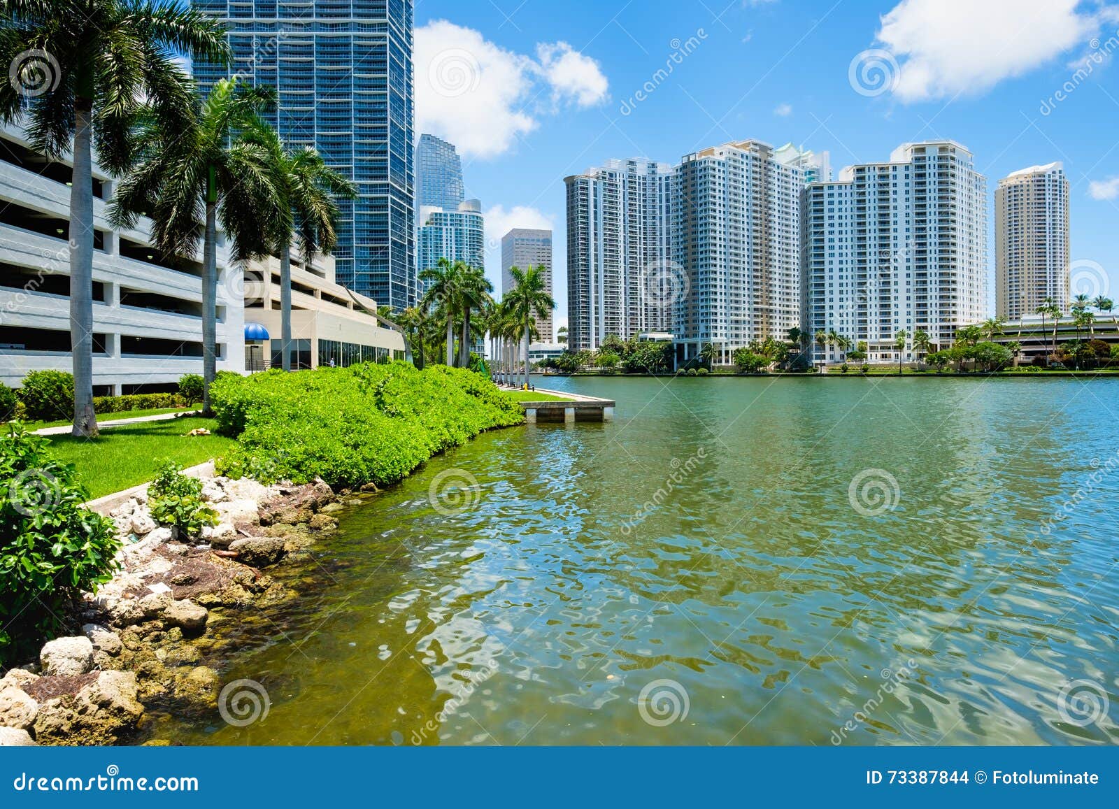 Arquitetura Da Cidade Do Centro De Miami Foto de Stock - Imagem de ...