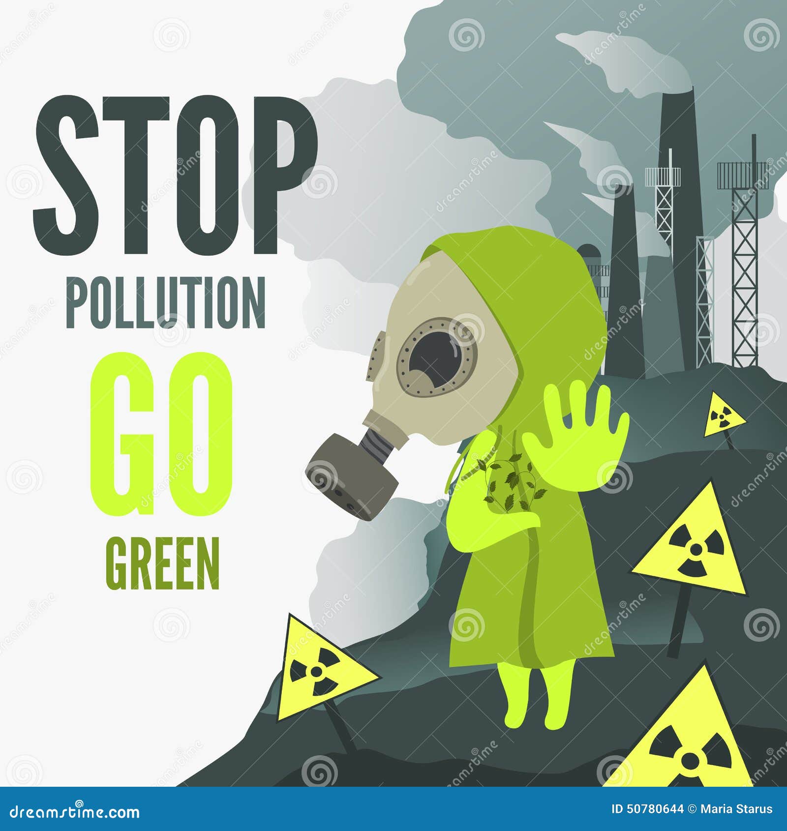 Arrêtez La Pollution Environnementale Illustration de Vecteur ...