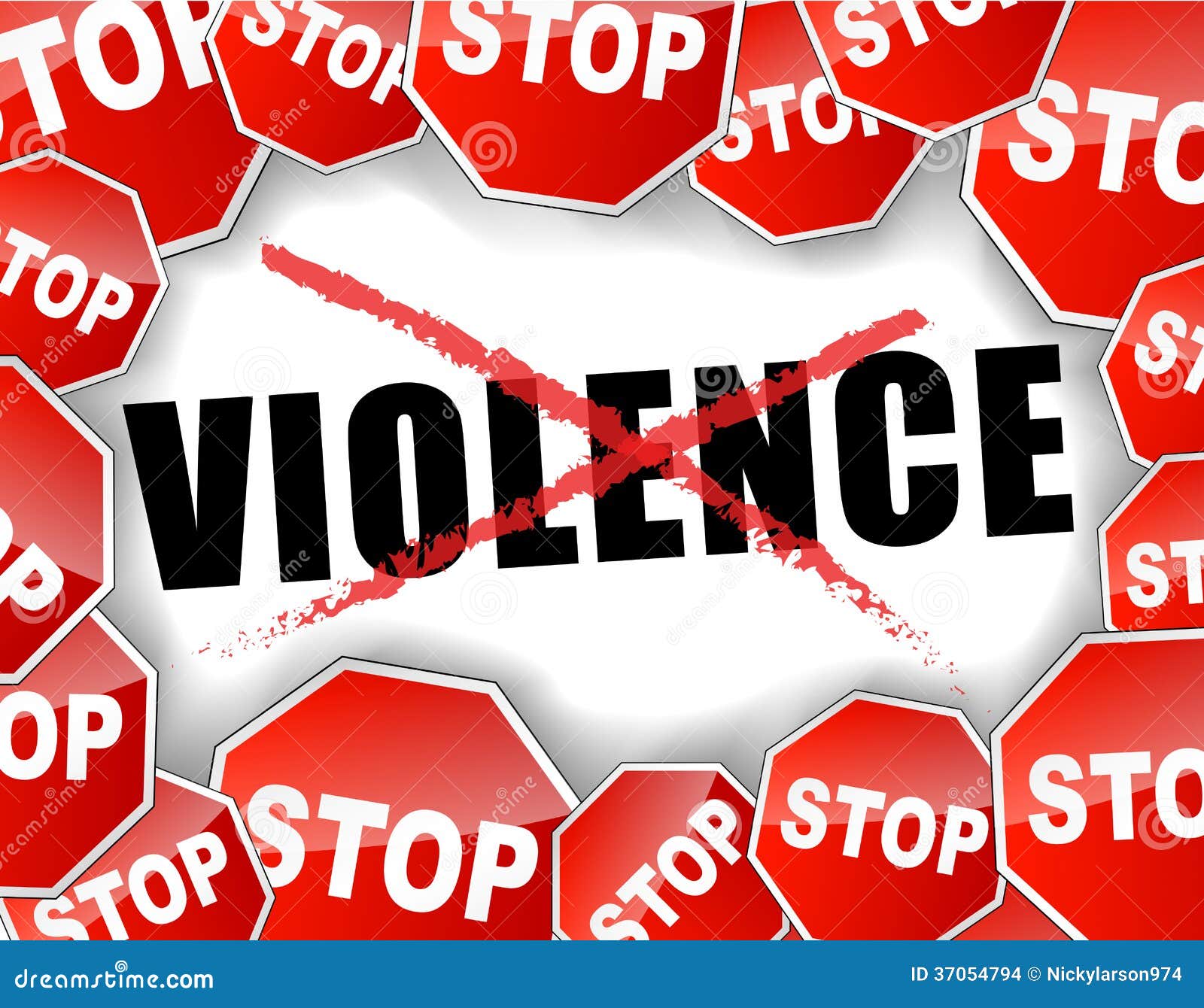 Arrêtez la violence illustration de vecteur. Illustration du attaque ...