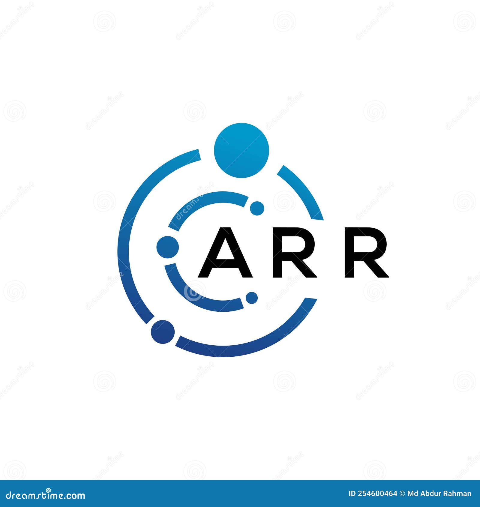 ARR Letter Logo Design on Black Background. ARR Creative Initials ...