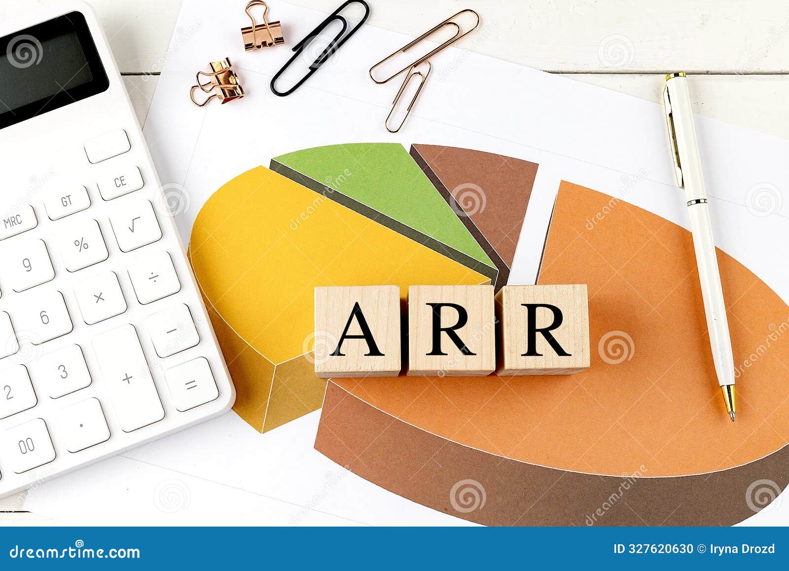 ARR Word on Wooden Block on Chart Background Stock Photo - Image of ...