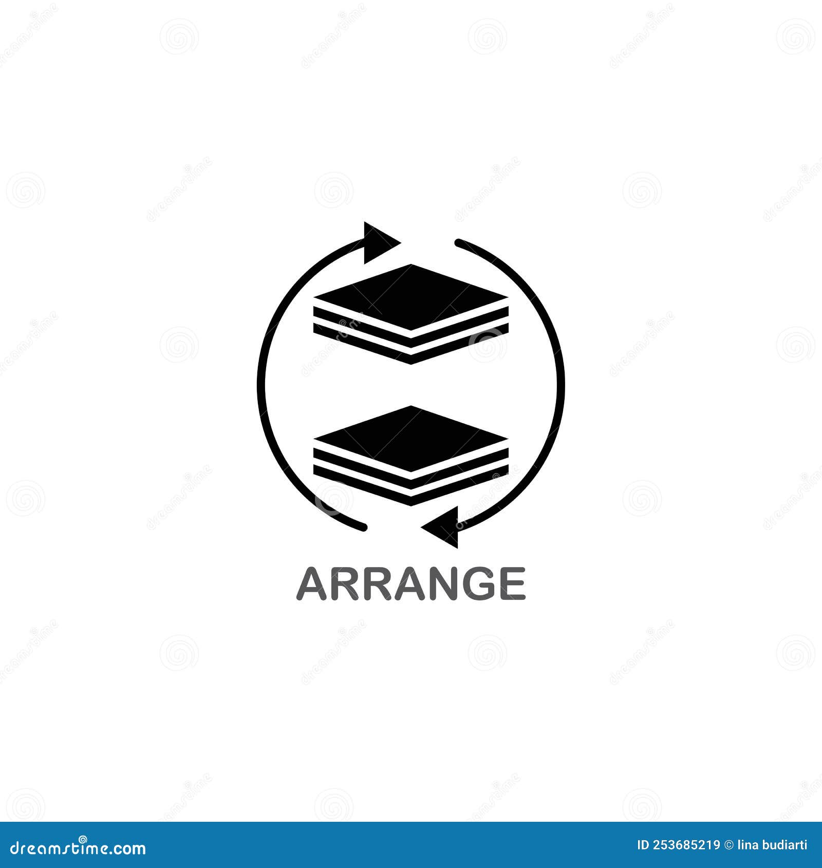 Arrange icon stock vector. Illustration of emblem, document - 253685219 Arrange icon stock vector. Illustration of emblem, document - 253685219
