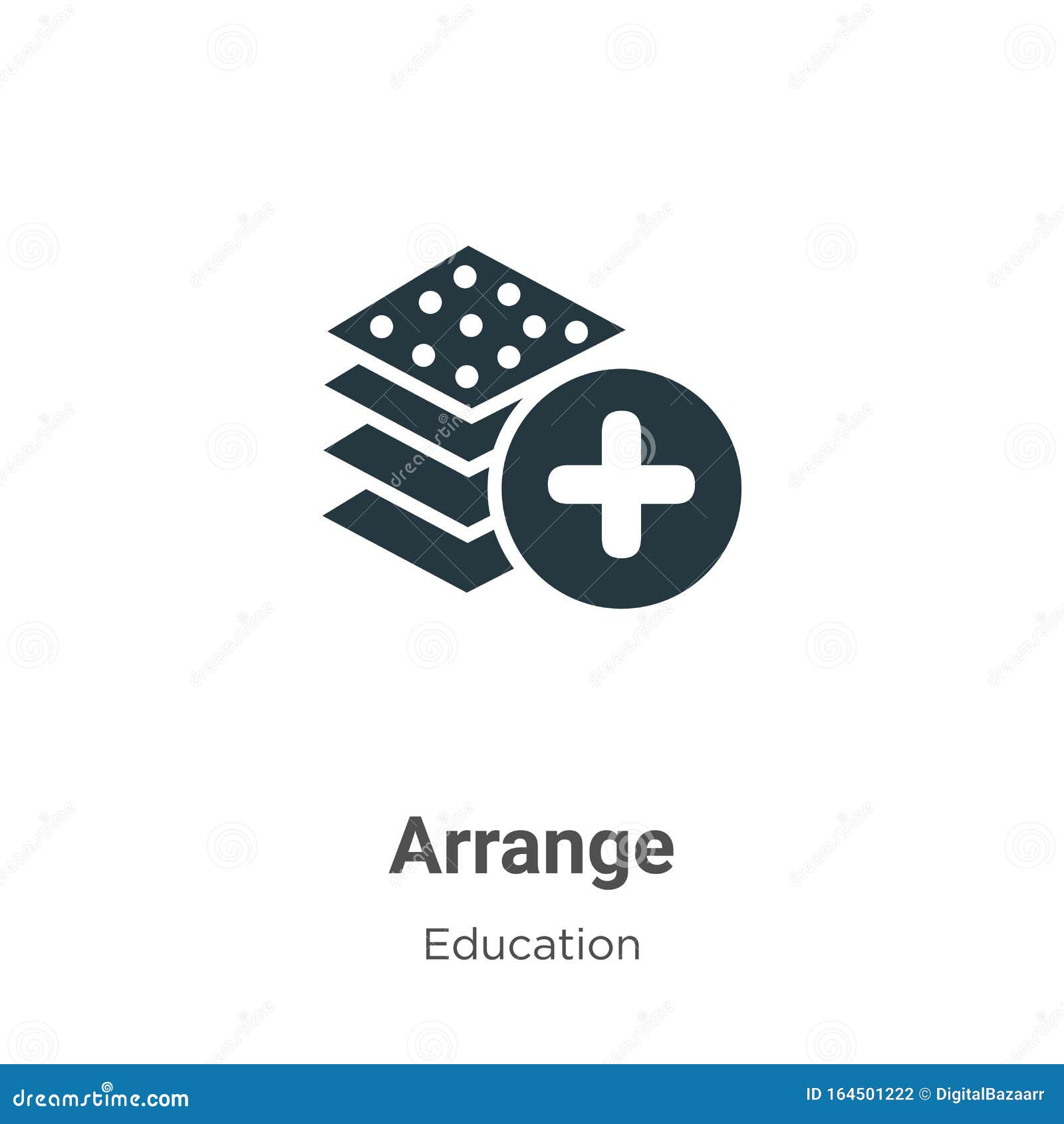 Arrange Vector Icon on White Background. Flat Vector Arrange Icon ...