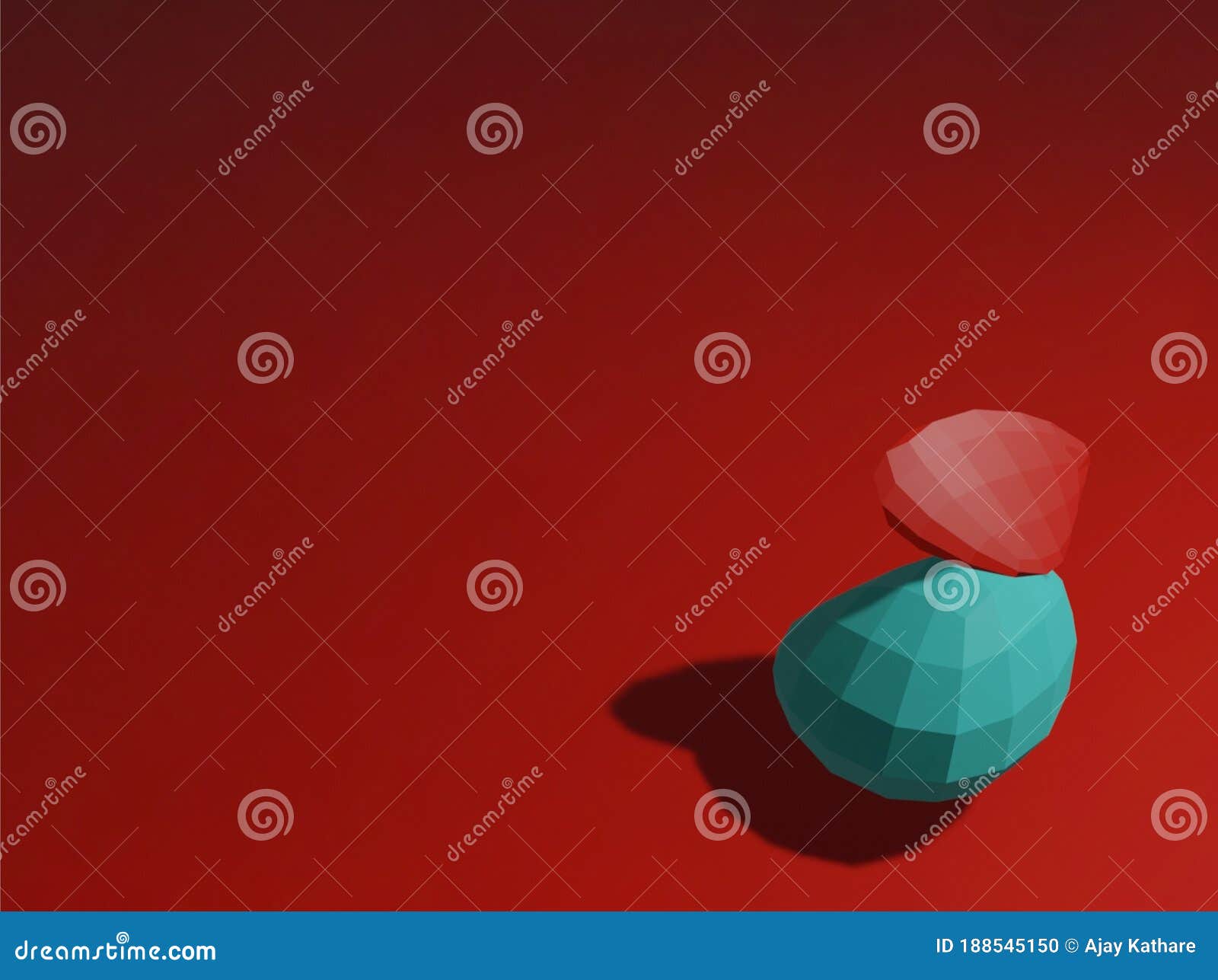 Arranged in Pyramid Abstract Geometric ,Abstract Geometric in Red ...