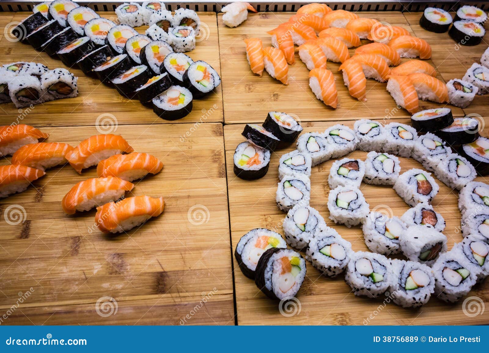 Arranged sushi stock image. Image of meal, arrangement - 38756889