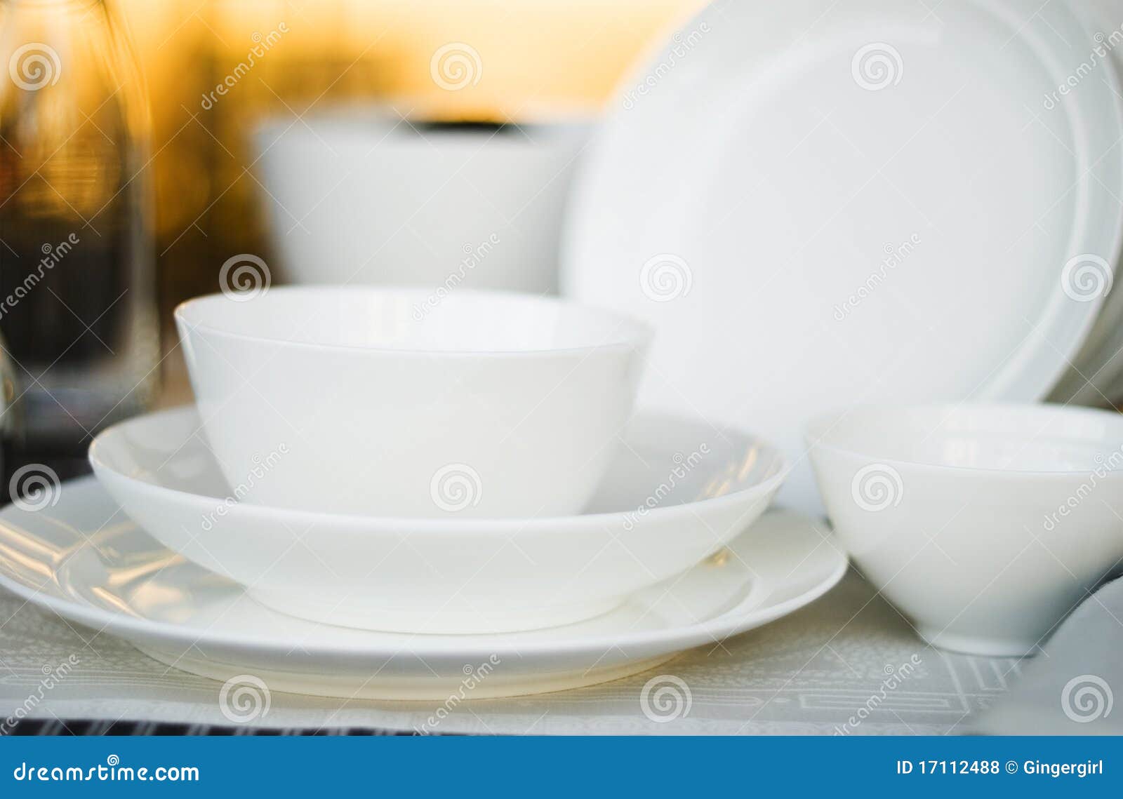 Arranged table with dishes stock photo. Image of colour - 17112488