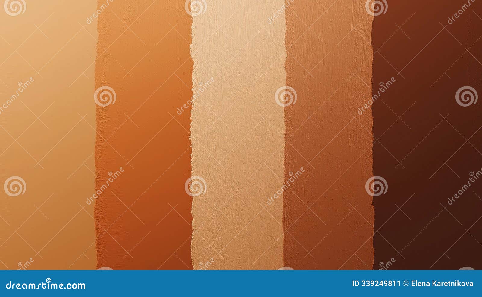 Arranged Torn Paint Samples in Warm Tones for Interior Design. Vertical ...