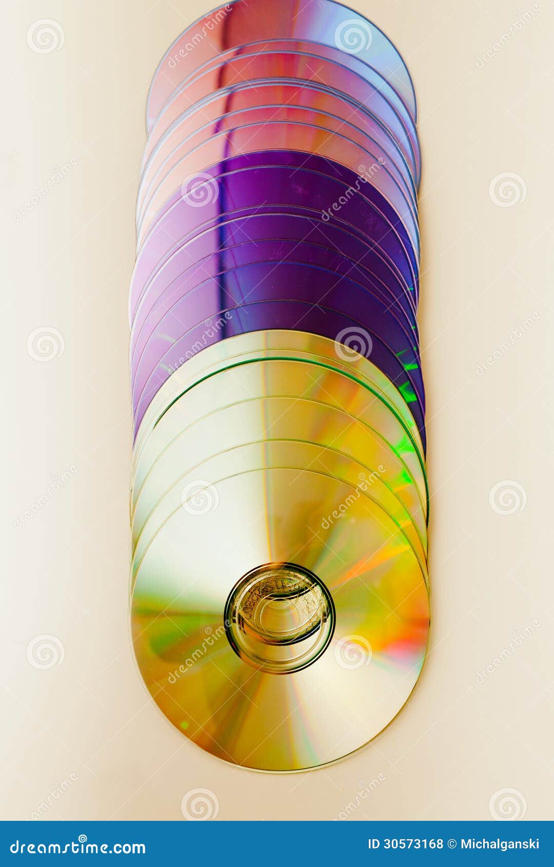 Arranged vertically CDs stock photo. Image of security - 30573168